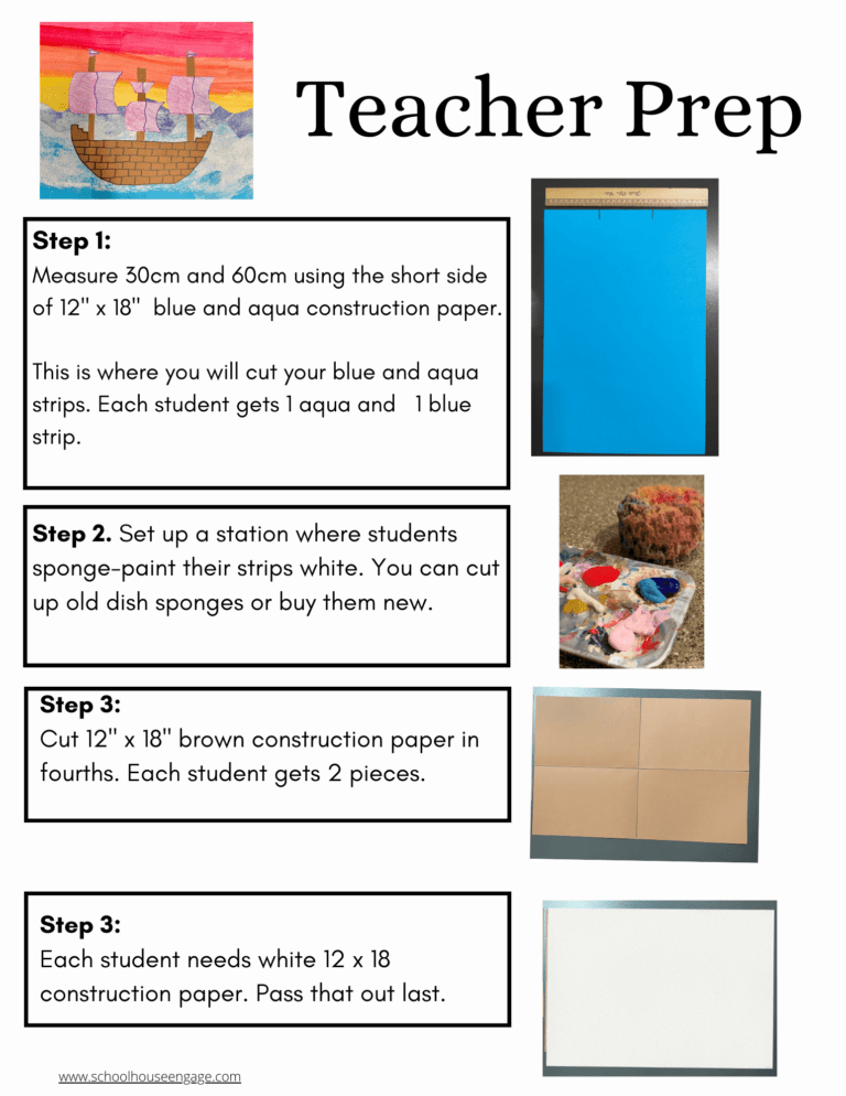 European Exploration Art Project: Step-by-Step Directions - Schoolhouse ...