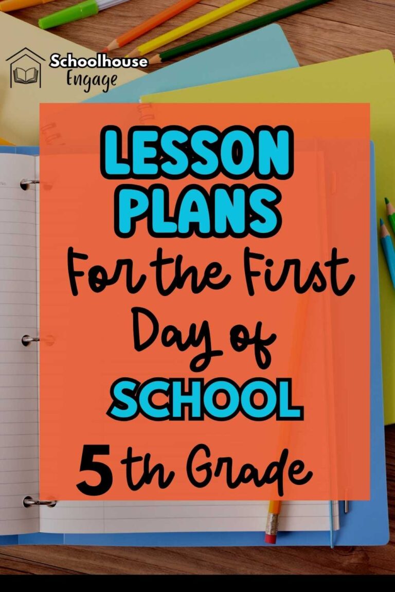 First Day of School Lesson Plans for 5th Grade - Schoolhouse Engage