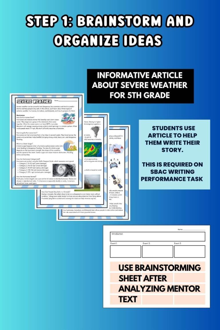 6 Simple Steps to Plan Surviving a Severe Weather Writing Lesson ...