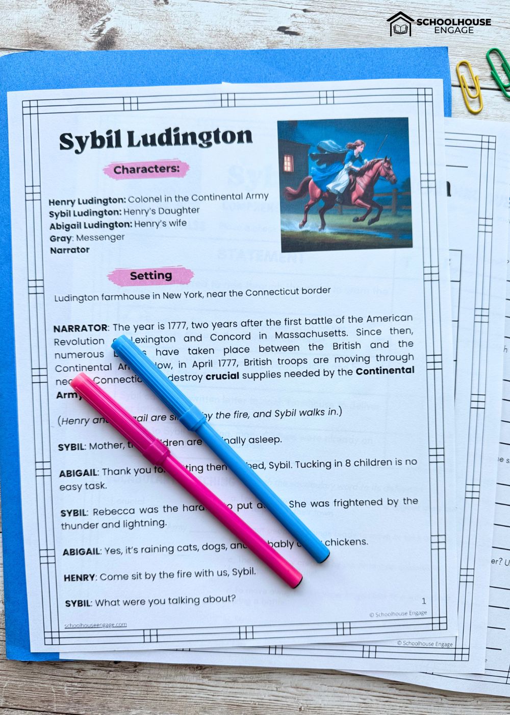 Women’s History in 5th Grade: Sybil Ludington Lesson Ideas